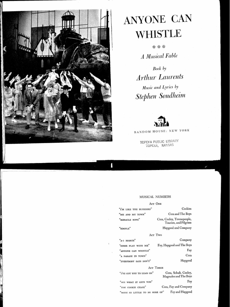 Anyone Can Whistle (Script) PDF | PDF