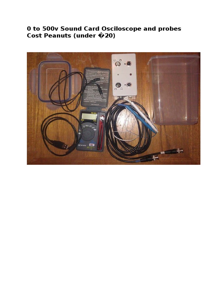 Build your own 0-500V oscilloscope probes using household items | PDF ...