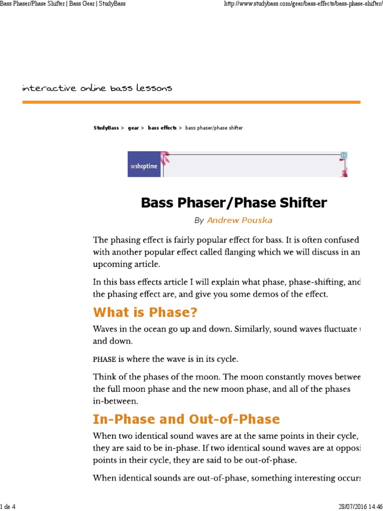 Bass Phaser/Phase Shifter | PDF