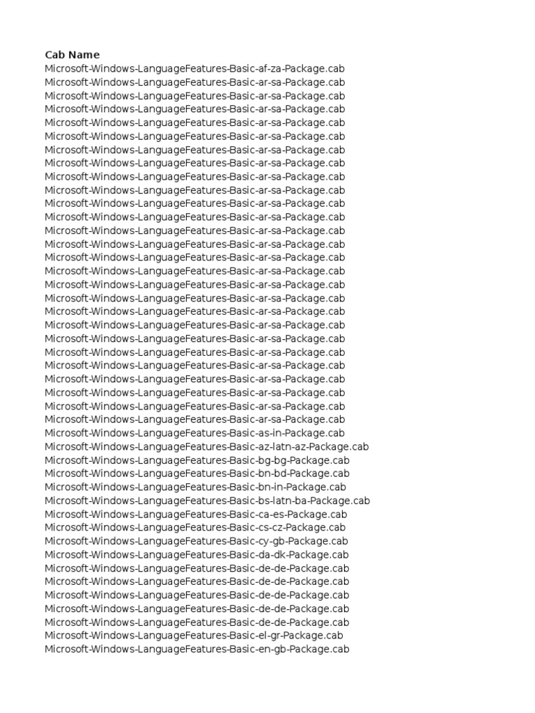 Windows 10 1607 FOD To LP Mapping Table | PDF | Languages | Language Arts & Discipline