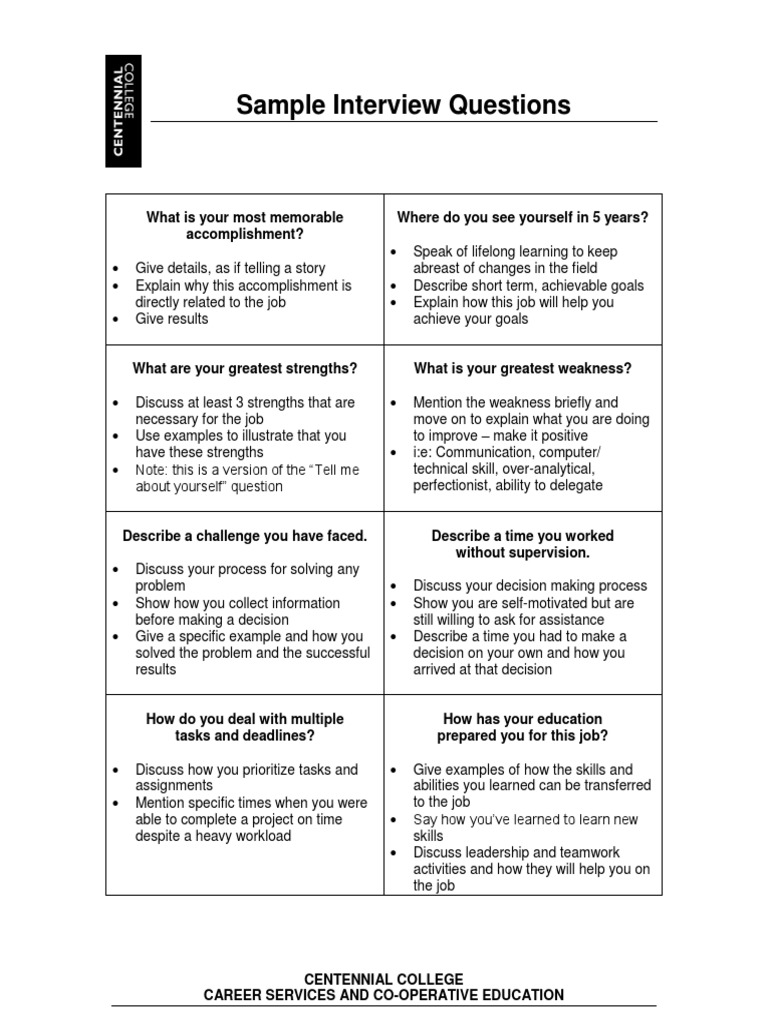 Interview Questions Ans. Template | Download Free PDF | Employment ...
