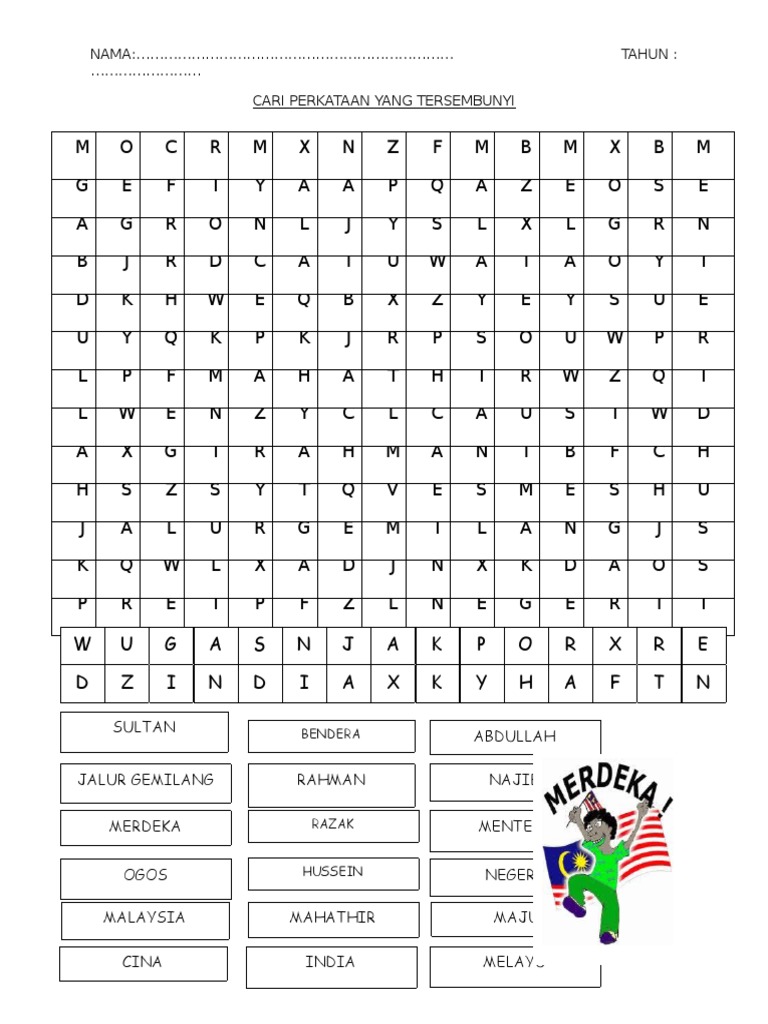 Cari Perkataan Yang Merdeka Tersembunyi | PDF