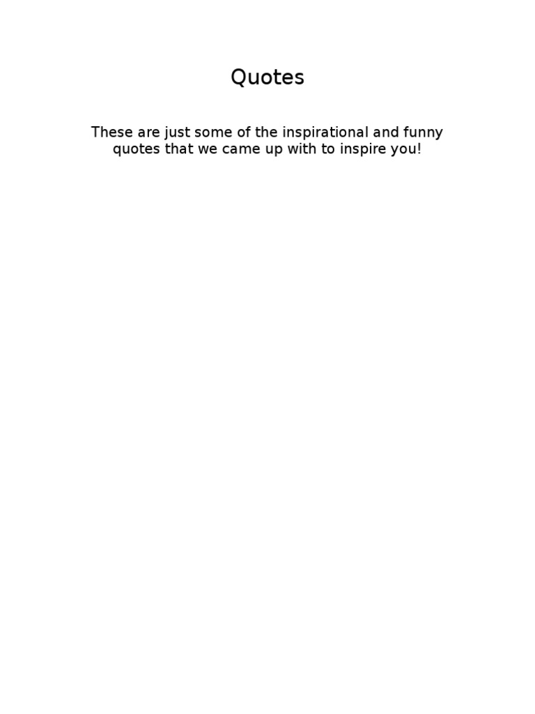 Inspirational and Funny Quotes Collection | PDF