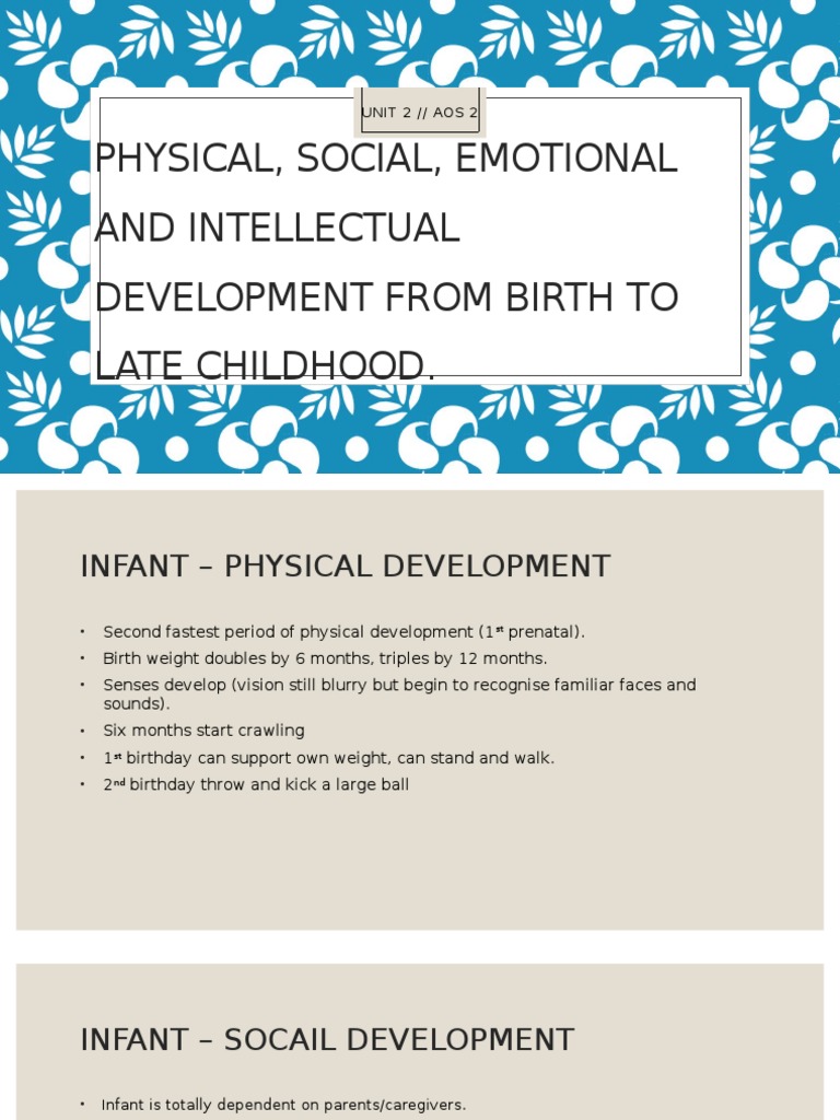 Unit 2 Aos 2 | Download Free PDF | Early Childhood | Infants