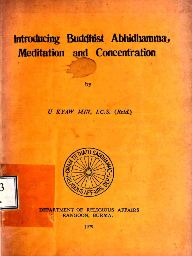 Introducing Buddhist Abhidhamma, Meditation and Concentration | PDF