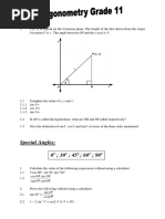 Trigonometry Notes Grade-11 | PDF | Sine | Trigonometric Functions
