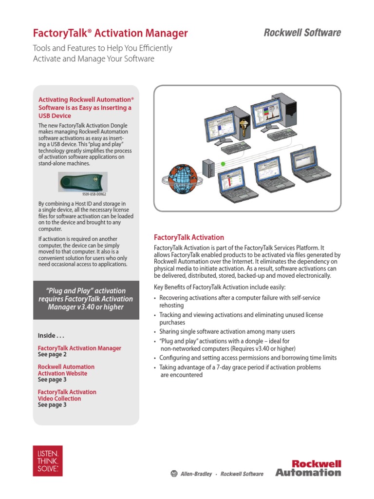 FactoryTalk® Activation Manager ftalk-pp025_-en-p | PDF