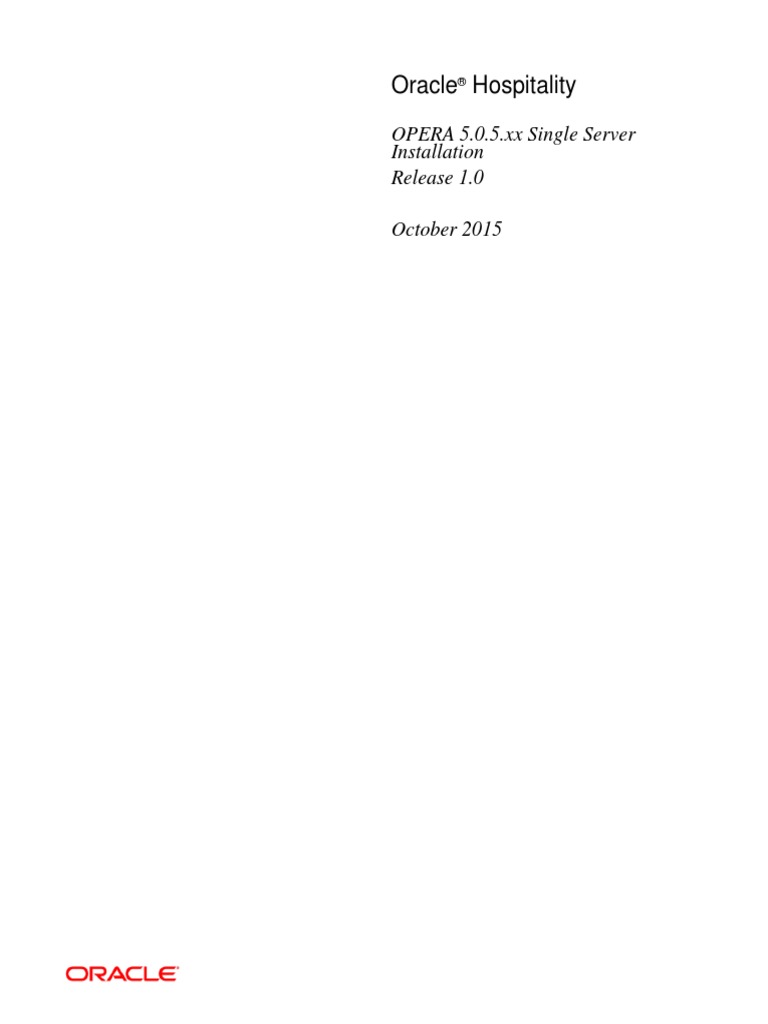 Opera Install Binder | PDF | Command Line Interface | Oracle Database