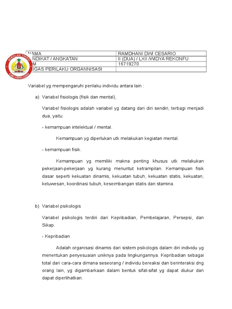 Variabel Individu | PDF | Sains & Matematika