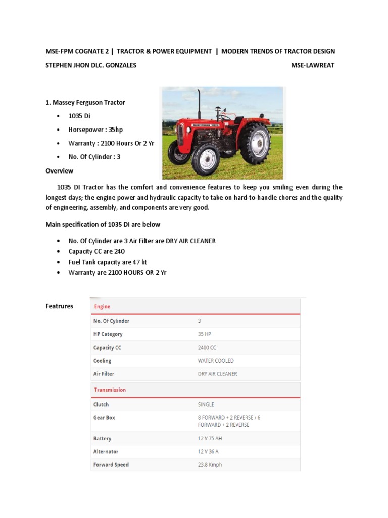 Tractor Design Current Trends and Implements | PDF | Tractor | Plough