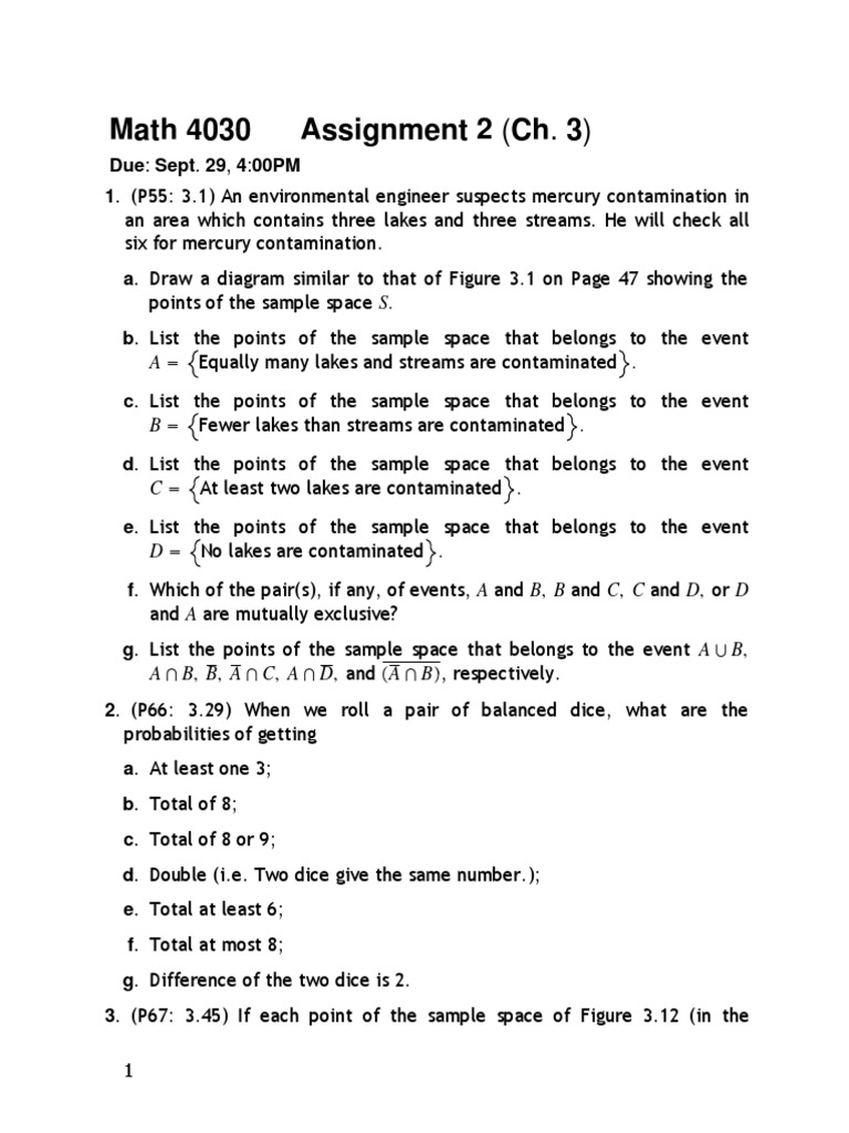 A2 Problems | PDF | Probability Distribution | Mean