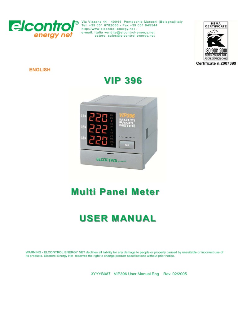 VIP396 Manual | PDF | Power Supply | Electrical Engineering