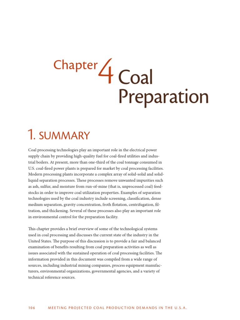 Coal Preparation | Coal | Filtration