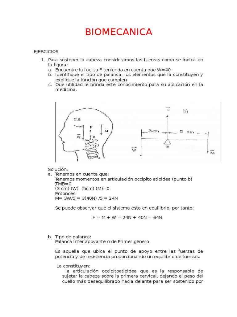 Biomecánica y Palancas en el Cuerpo Humano | PDF | Pie | Palanca