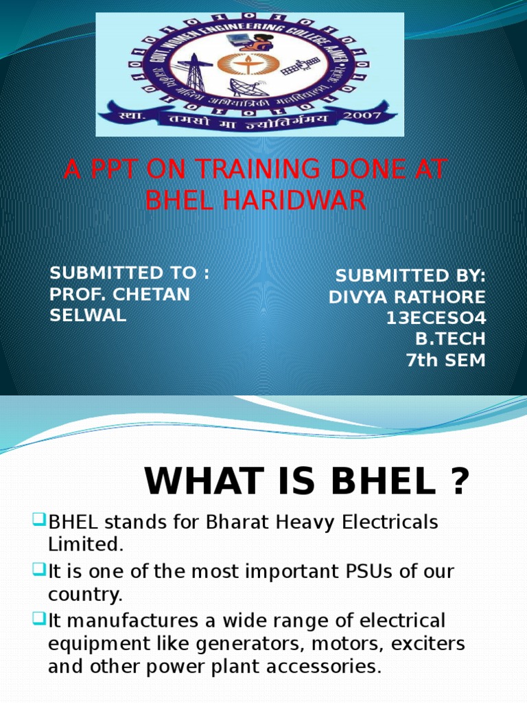 Bhel, Haridwar | PDF | Programmable Logic Controller | Input/Output