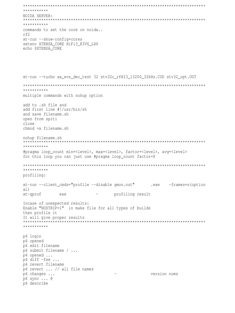 Commands and debugging tips for Noida server | PDF | Library (Computing) | Filename