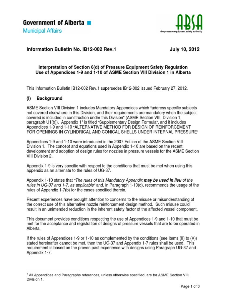 ASME Section VIII Nozzle Reinforcement Rules | PDF | Nature