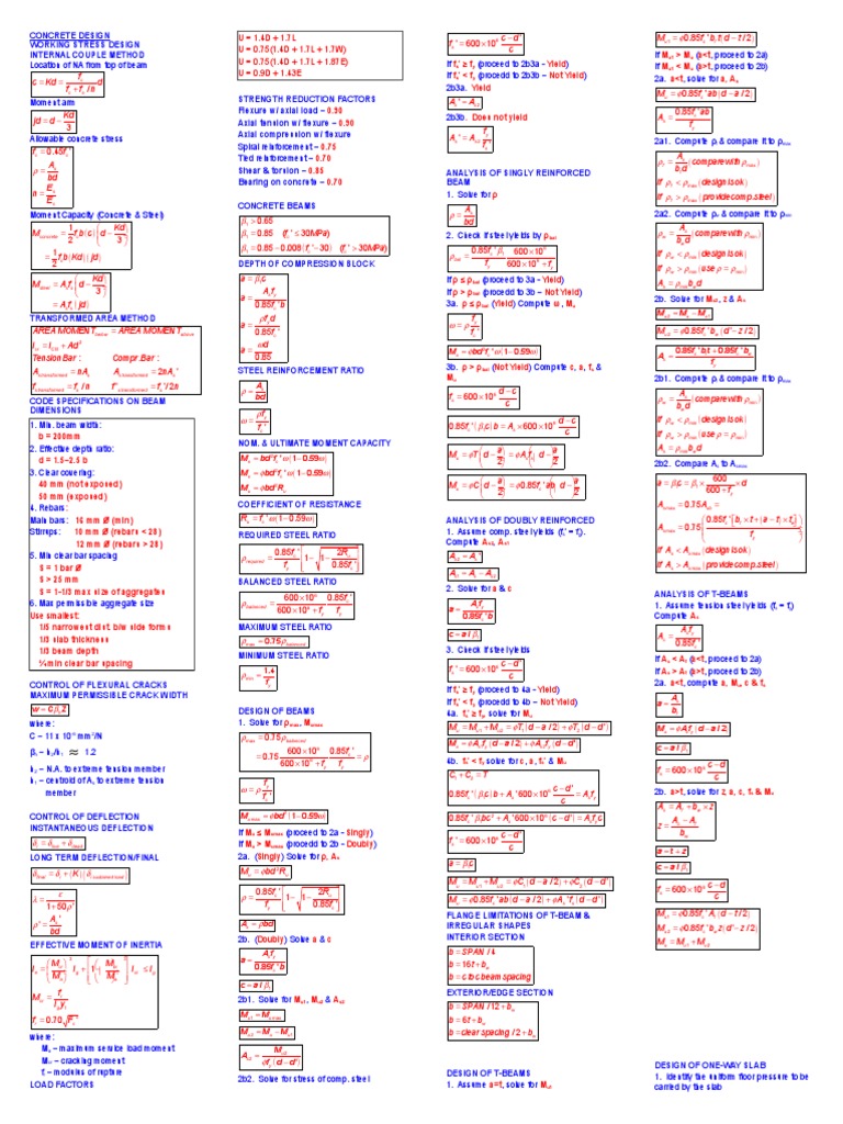 Concrete Design | PDF | Bending | Beam (Structure)