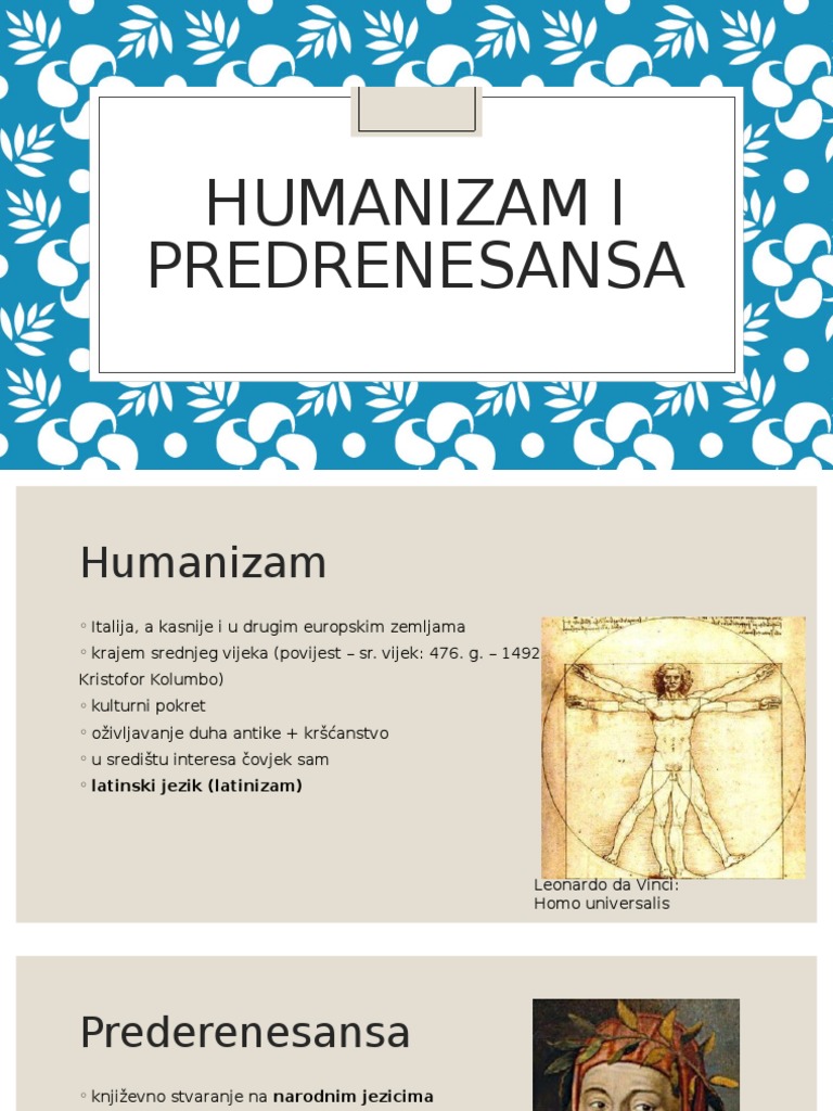 Humanizam i predrenesansa