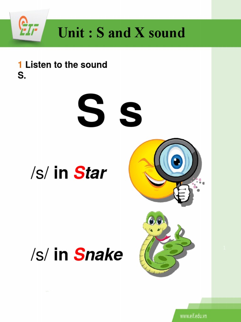 Phonics S & X | PDF
