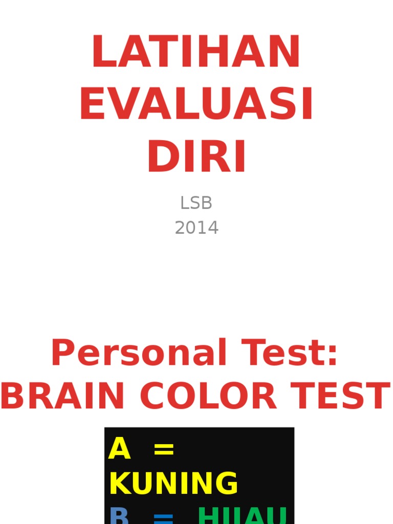 Brain Color Test | PDF
