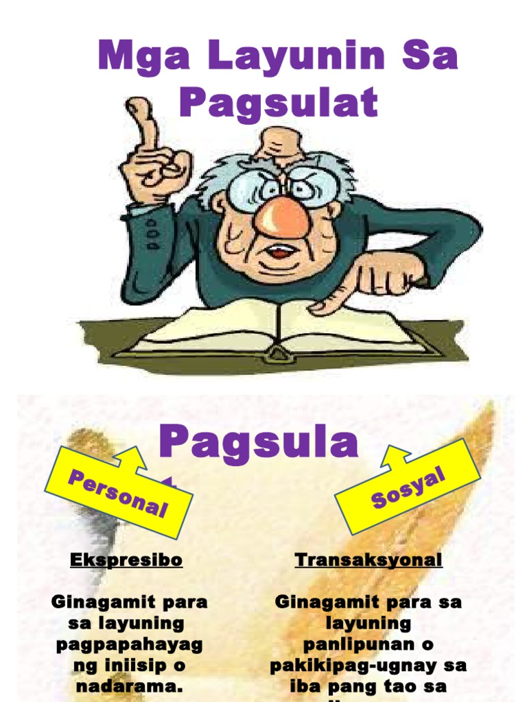 Layunin Sa Pagsulat | PDF