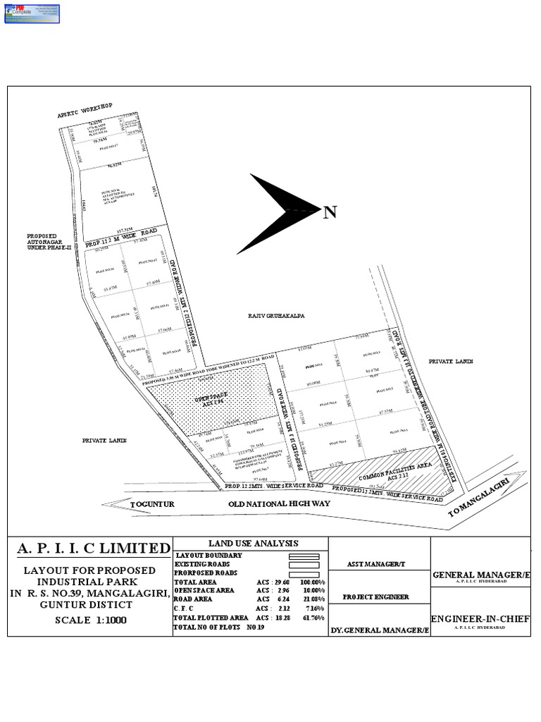 APIIC LAYOUT - Mangalagiri PDF | PDF