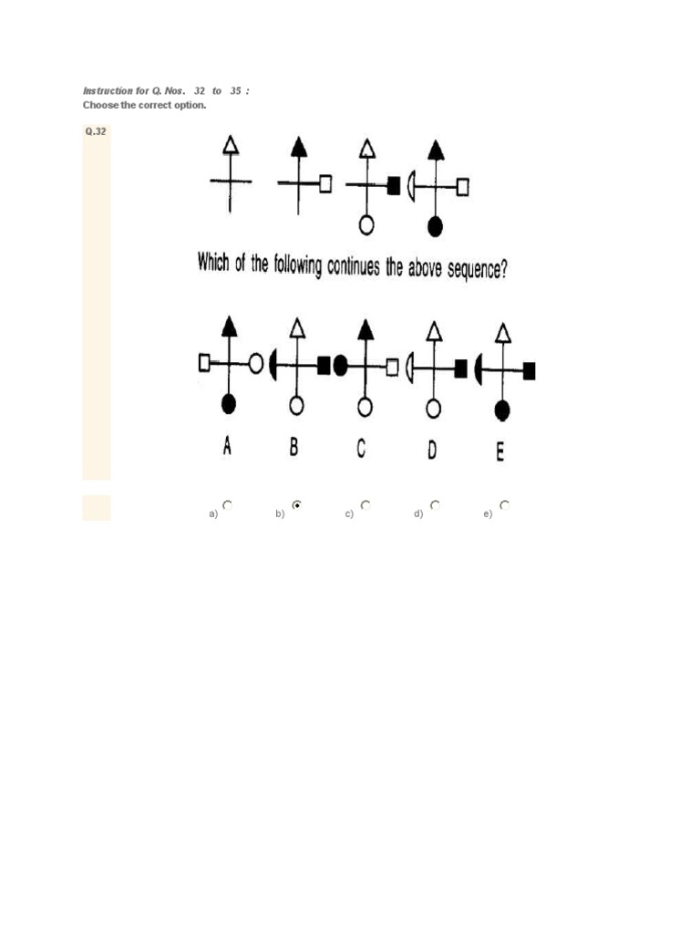 Choose The Correct Option. Q.32: Instruction For Q. Nos. 32 To 35 | PDF