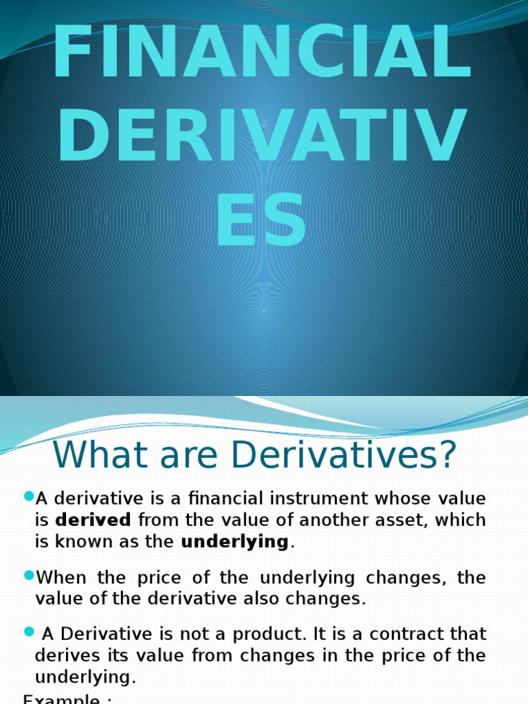 Financial Derivatives | PDF | Margin (Finance) | Option (Finance)