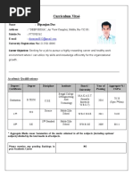 Resume Format For TCS | PDF | Educational Stages | Cognition