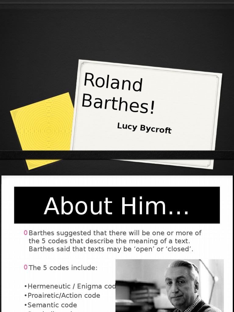 Understanding Barthes' 5 Codes | PDF