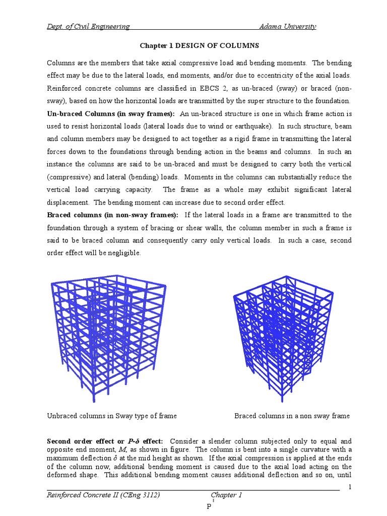 Chapter 1 Design | PDF | Column | Bending