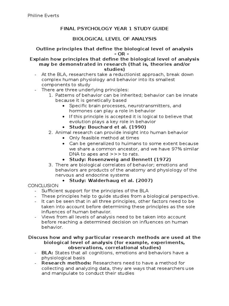 Study Guide IB Psychology HL | PDF | Functional Magnetic Resonance ...