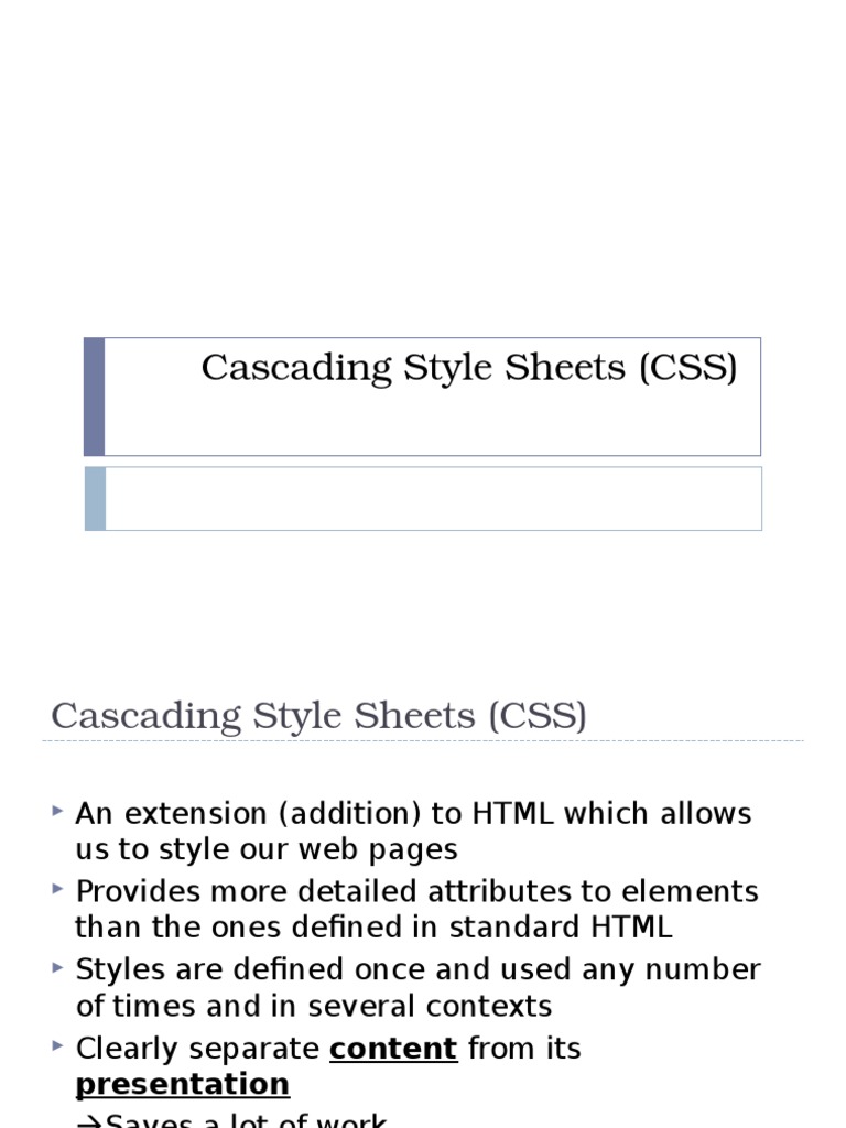 Chapter 2b Cascade Style Sheet Css Ppt Cascading Style Sheets Html Element