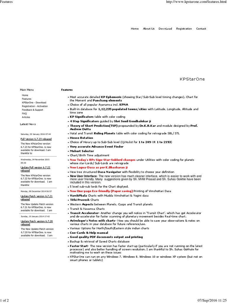 Features of KP Star One PDF | PDF | Computing Platforms | Computer ...