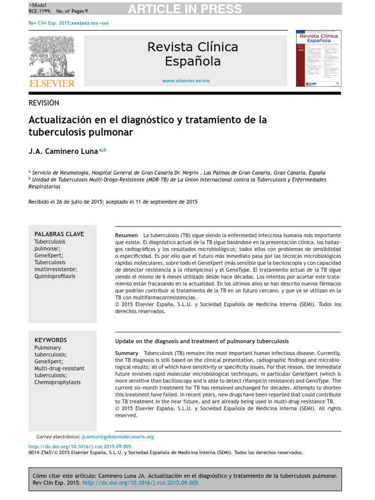 Actualizacic3b3n en Manejo y Tratamiento de TBC 2016 Caminero | PDF ...