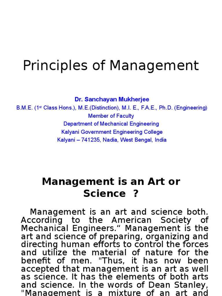 Principles of Management | PDF | Employment | Behavioural Sciences