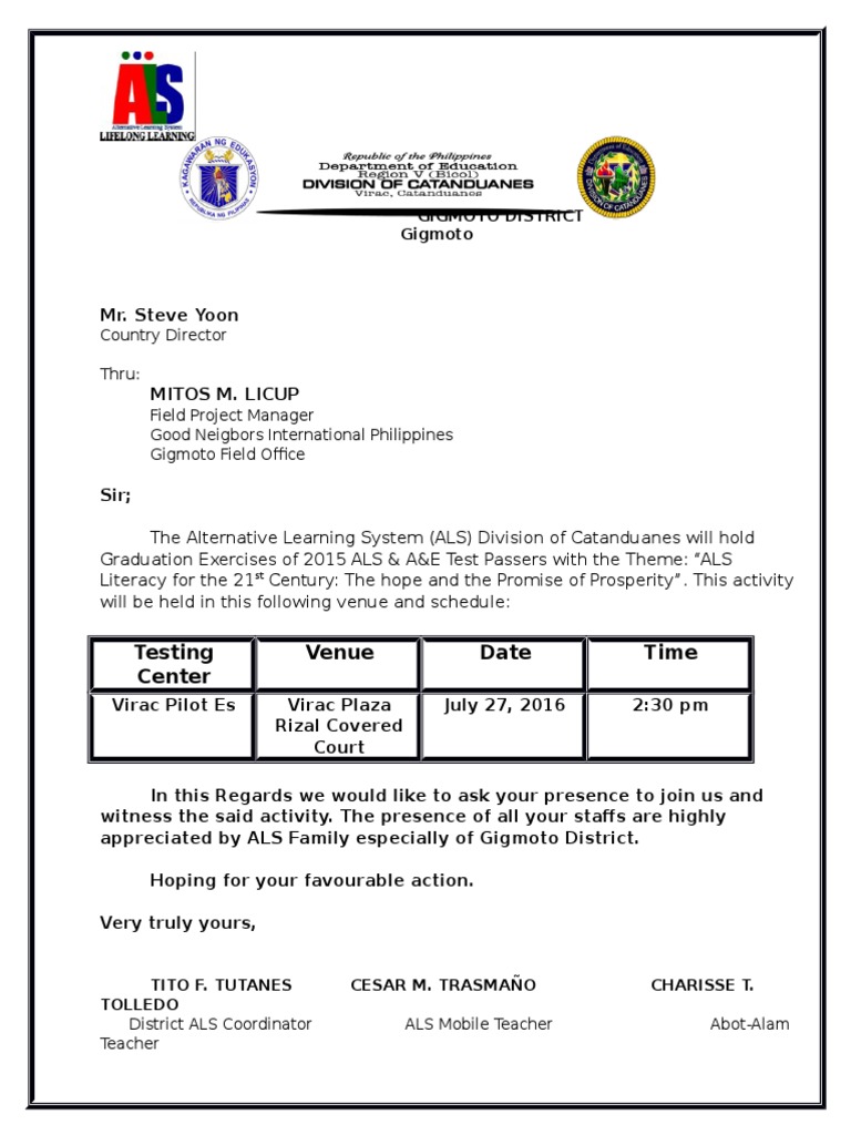 Graduation Letter | PDF