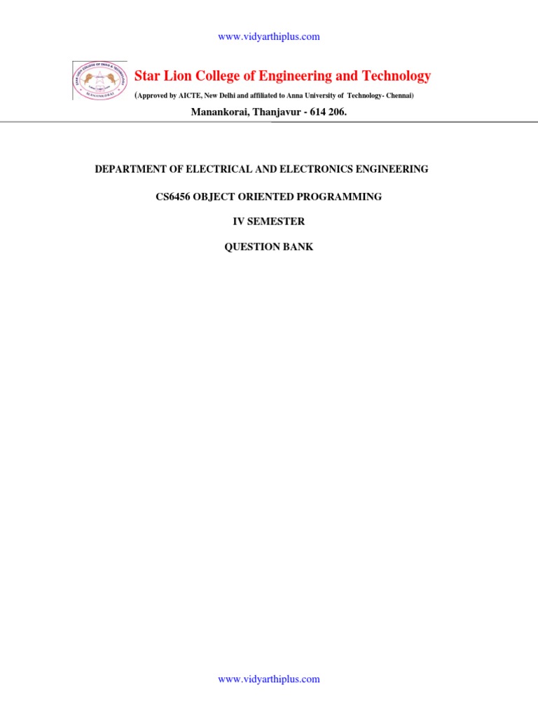 2 Marks Oops Pdf Inheritance Object Oriented Programming Class 4093