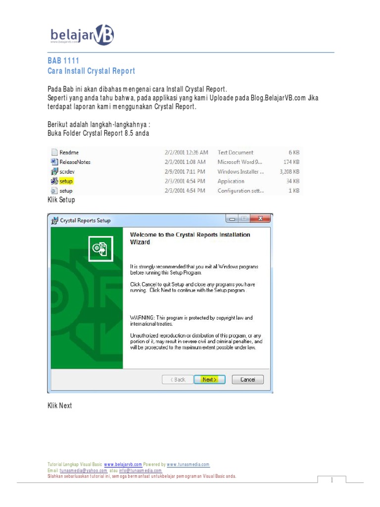 Cara Install Crystal Report | PDF