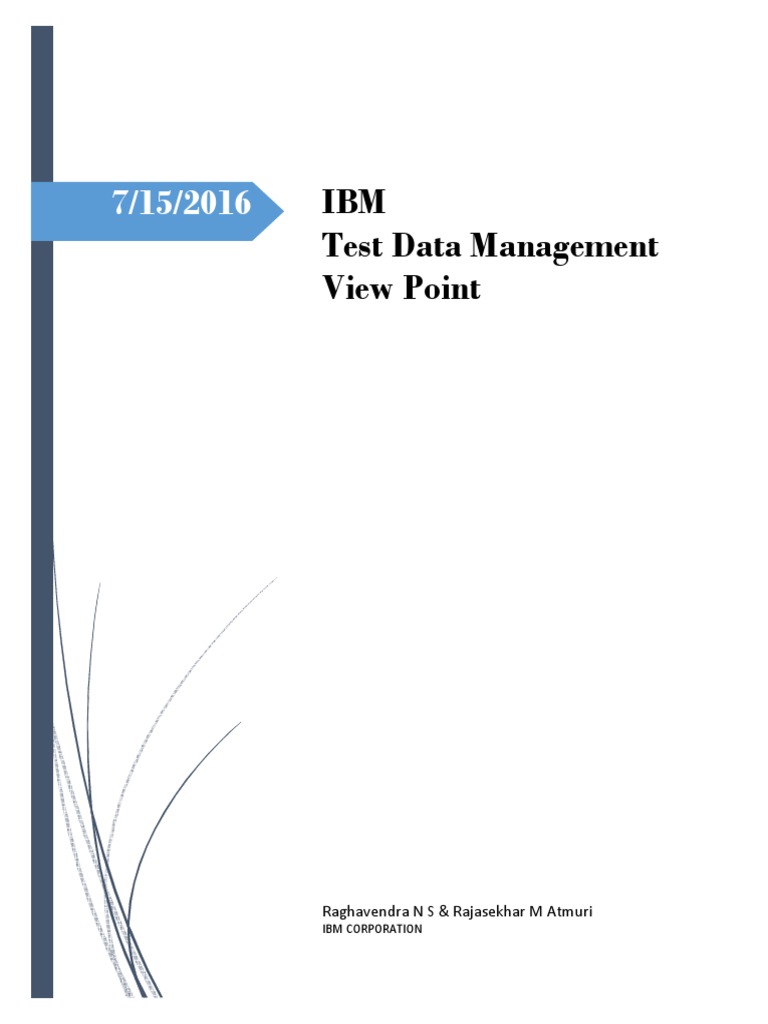 IBM Test Data Management V0.4 | PDF | Software Development Process ...