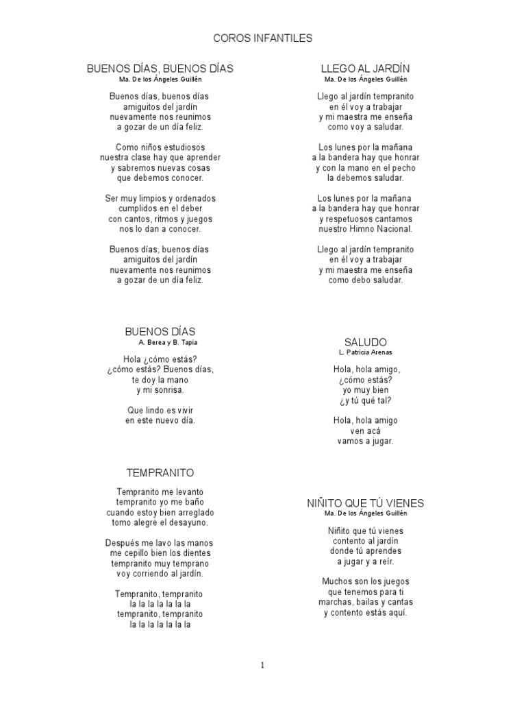 Coros infantiles
