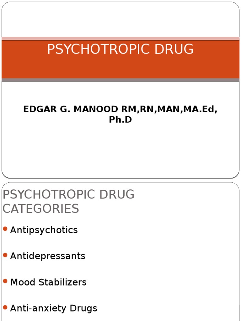 Psychotropic Drugs | PDF | Antipsychotic | Clozapine