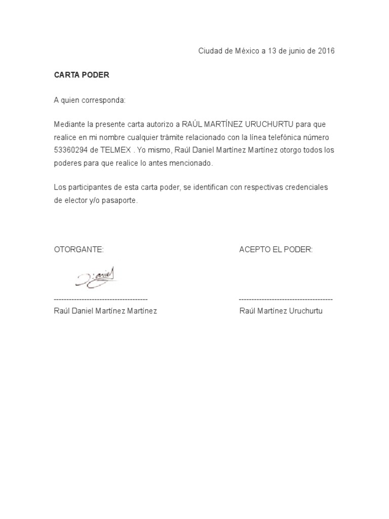 Carta Poder | PDF
