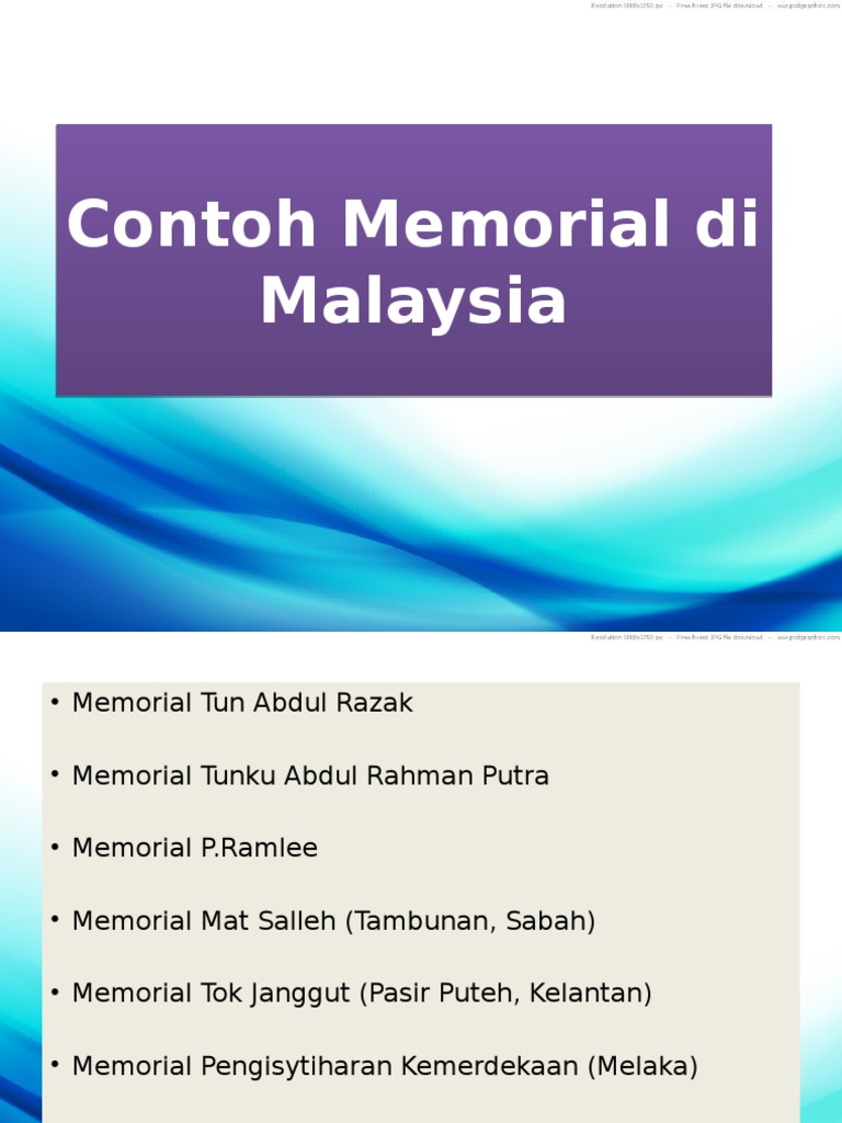 Contoh Memorial Di Malaysia | PDF