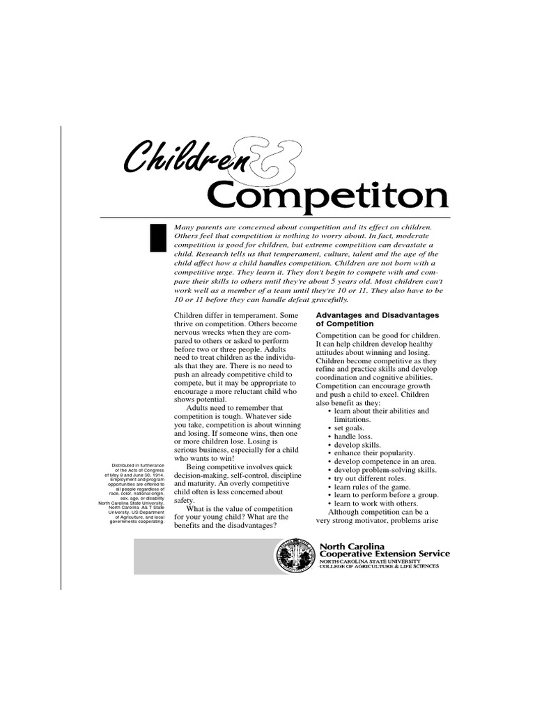 Advantages and Disadvantages of Competition | PDF | Career & Growth ...