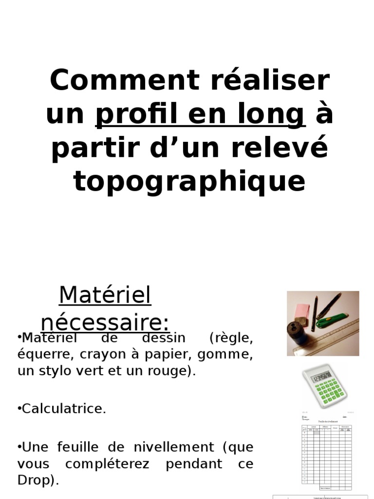 Profil en long : Guide de réalisation | PDF | Géophysique | Sciences ...
