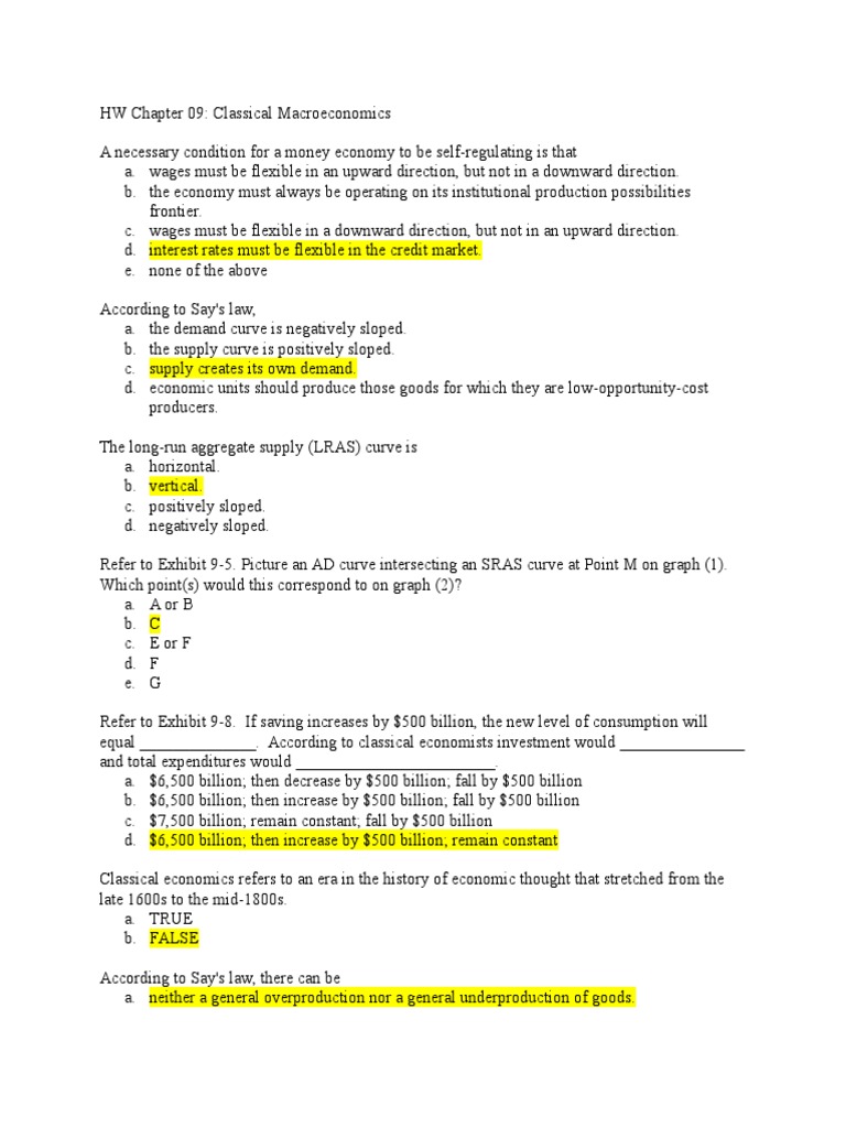 Classical Macroeconomics Overview | PDF | Macroeconomics | Output Gap