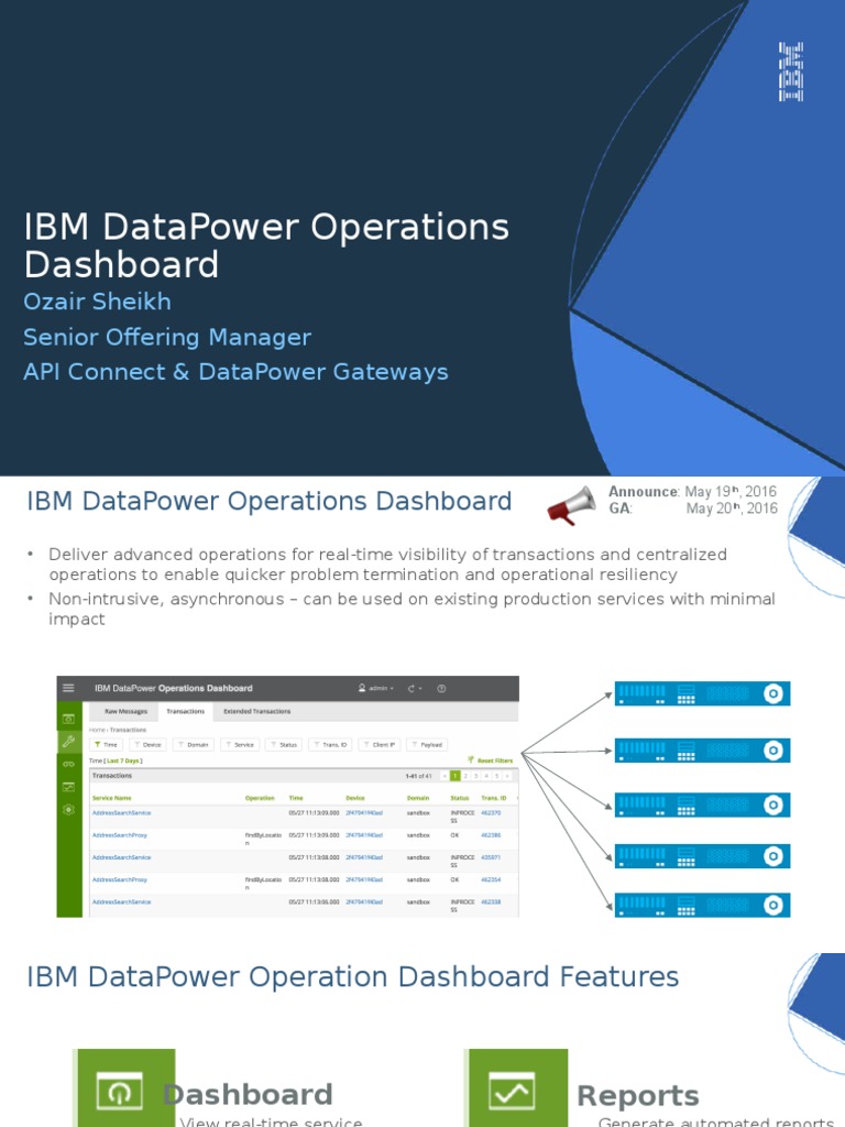 IBM DataPower Operations Dashboard - High Level Overview - 06!10!16 ...