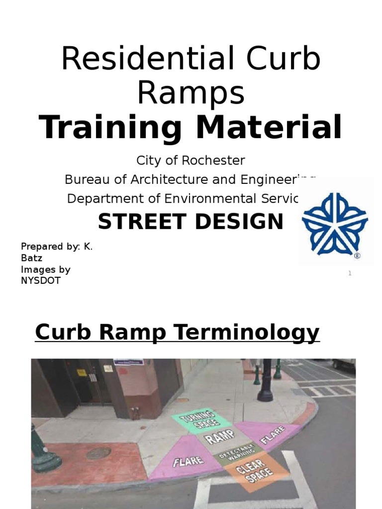 Residential Curb Ramps Training Material | PDF | Pedestrian Crossing ...